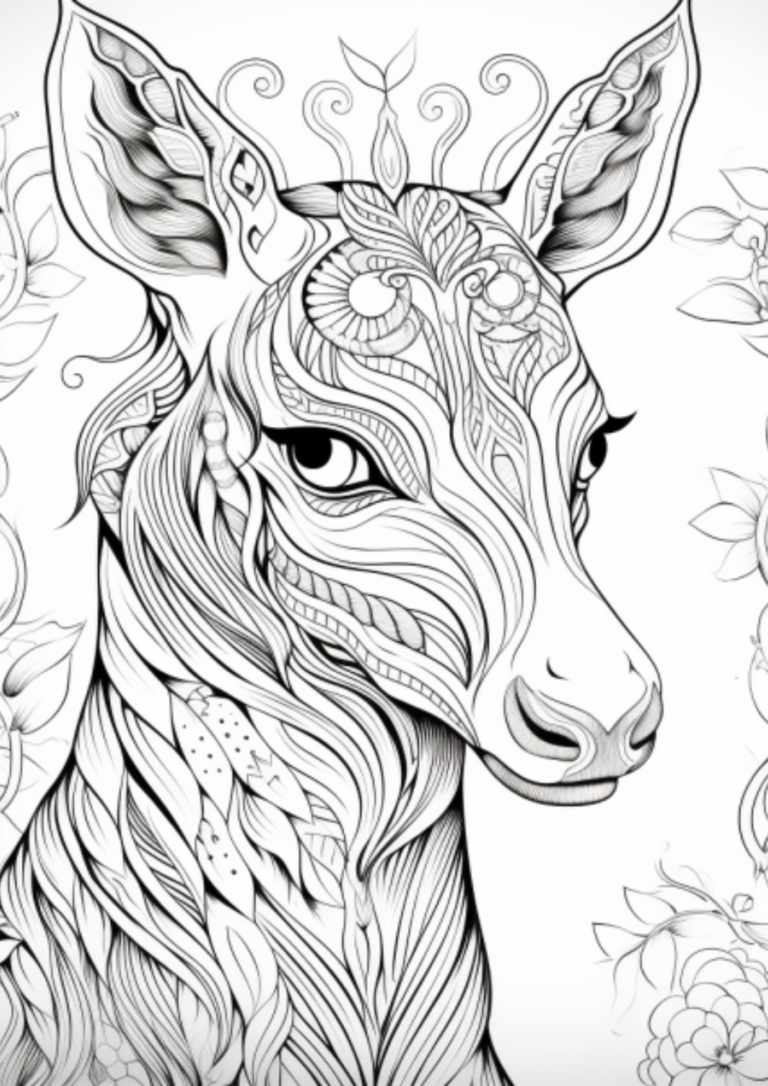 Adult Animal Coloring 8 Pages A4 – Art3lier